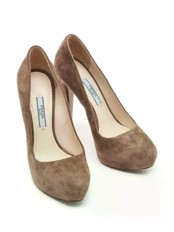 Prada Suede Platform Pumps