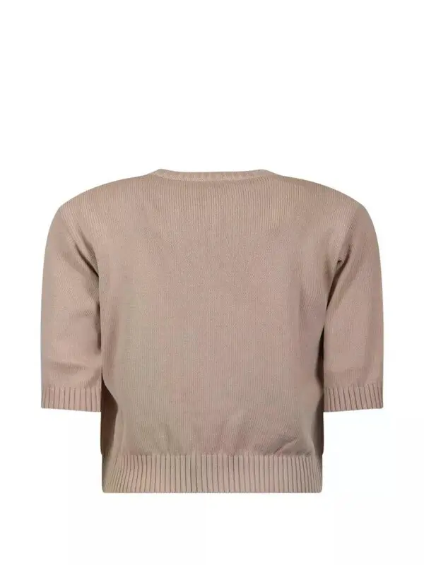 Max Mara Floral Intarsia Short-sleeve Sweater