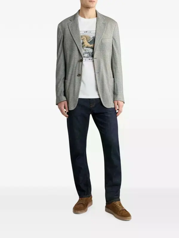 Etro Cotton-jersey T-shirt With Placed Pegaso-print - White