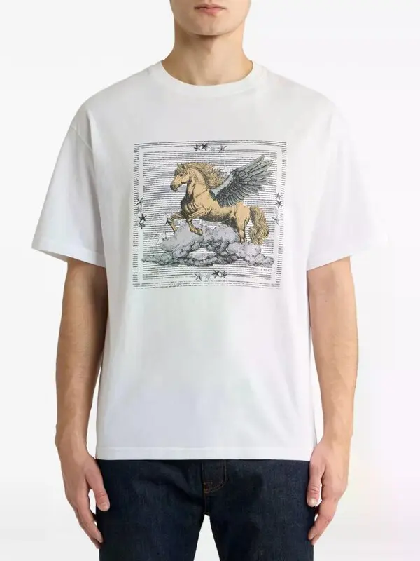 Etro Cotton-jersey T-shirt With Placed Pegaso-print