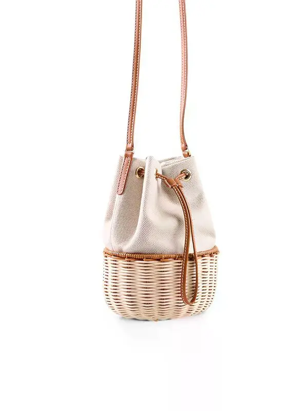 Rodo Adria Wicker Bucket Bag - Brown