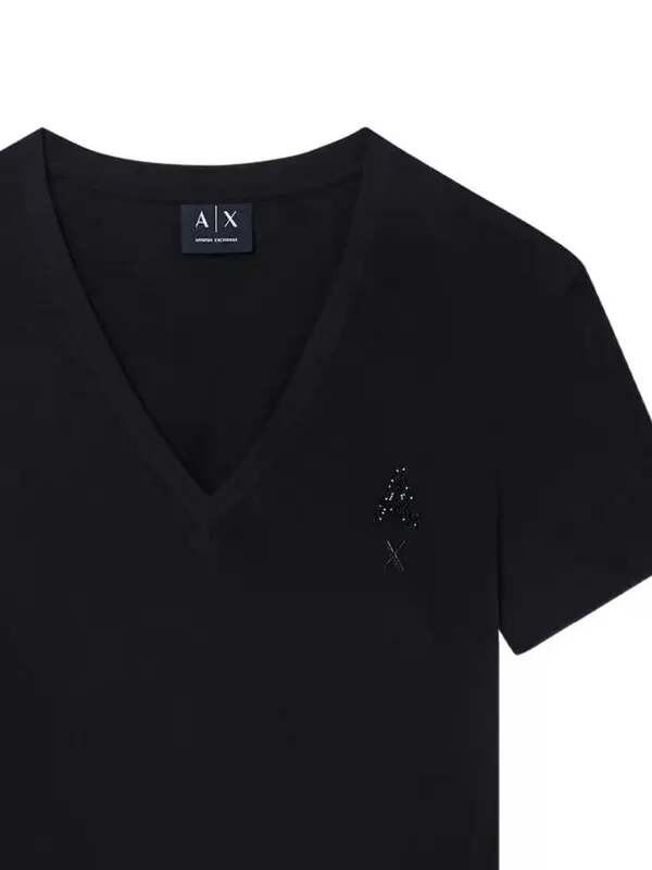 Armani Exchange Stud-embellished V-neck T-shirt