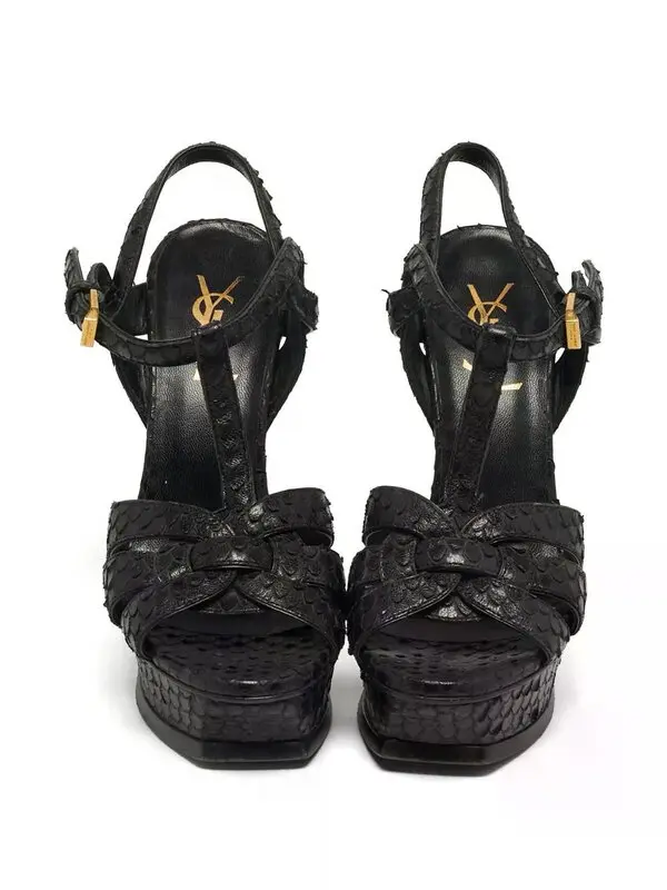 Saint Laurent Tribute Platform Sandals - Black