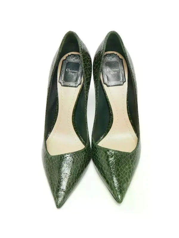 Dior Cherie Pointed-toe Heeled Pumps - Green