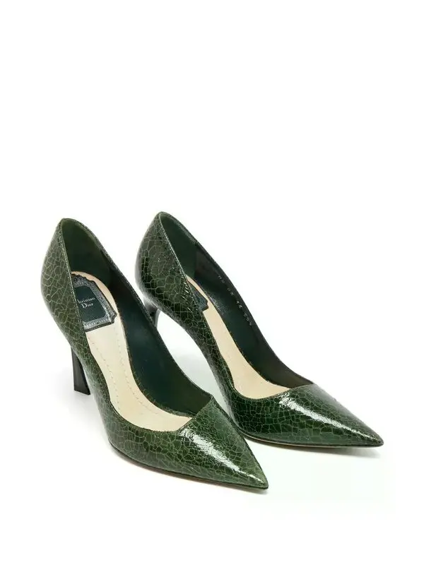 Dior Cherie Pointed-toe Heeled Pumps - Green