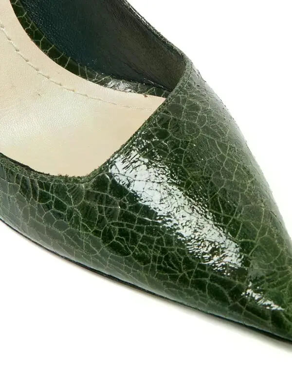 Dior Cherie Pointed-toe Heeled Pumps - Green