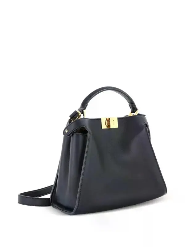 Fendi Peekaboo Essentially Leather Satchel - Black