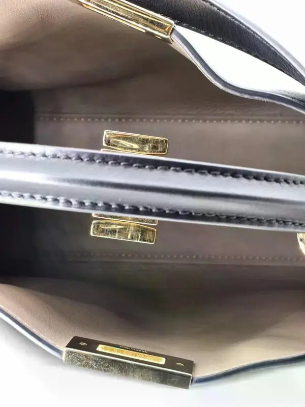 Fendi Peekaboo Essentially Leather Satchel - Black