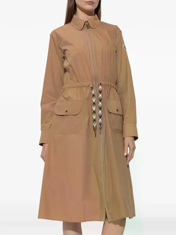 Moncler Drawstring-waist Zip-up Midi Dress