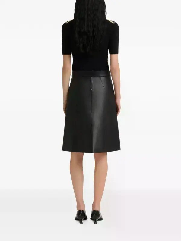 Marni Nappa Leather Skirt With Pleat