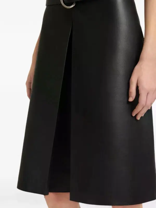 Marni Nappa Leather Skirt With Pleat