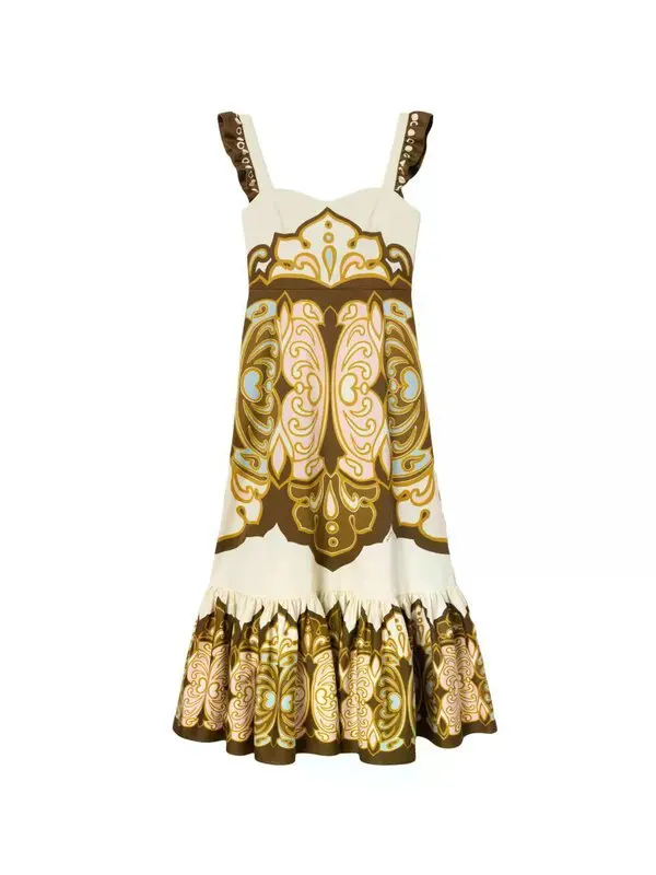 La DoubleJ Gingerbread Ruffled Dress - Neutrals