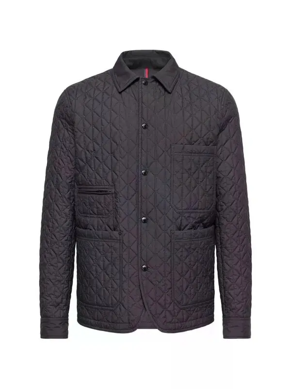 Moncler Theoline Diamond-quilted Jacket - Blue