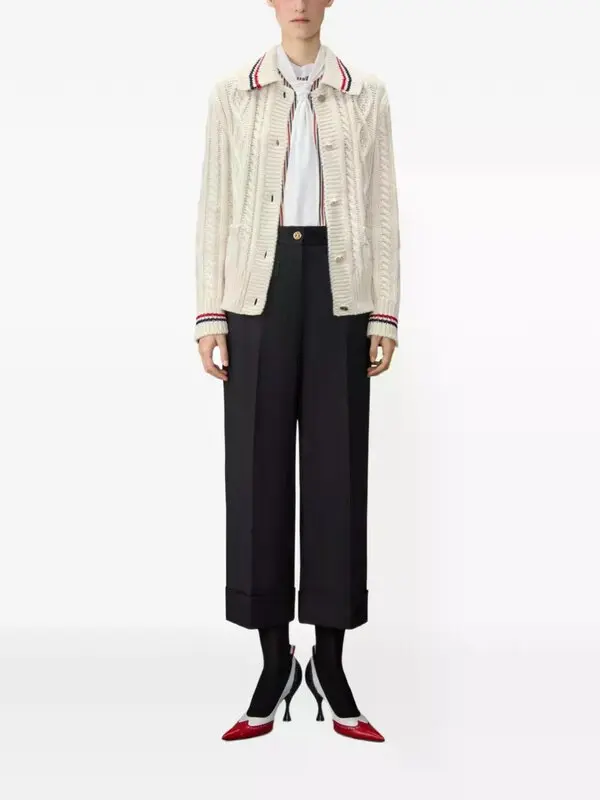 Thom Browne Striped Silk Shirt - Red