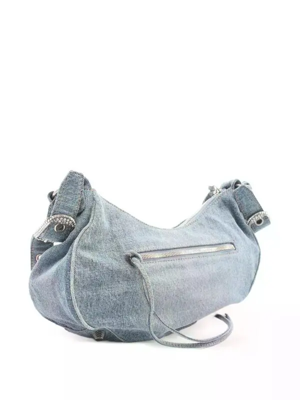 Balenciaga Le Cagole Rhinestone Shoulder Bag - Blue