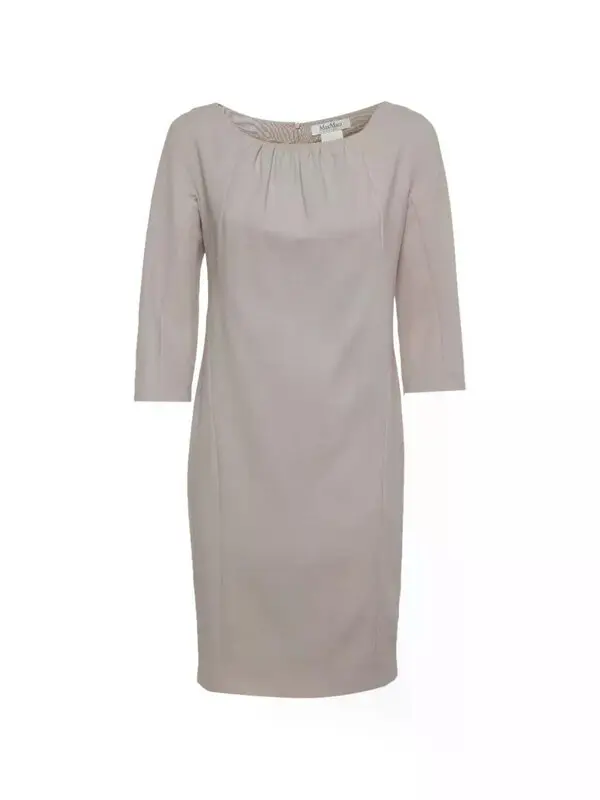 Max Mara Virgin Wool Mini Dress - Neutrals