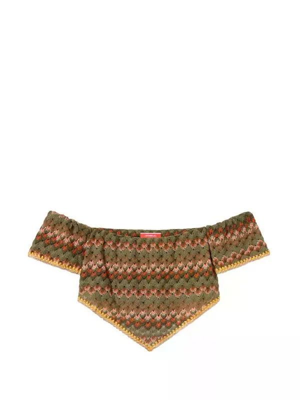 La DoubleJ Embroidered Sand Dollar Top - Green