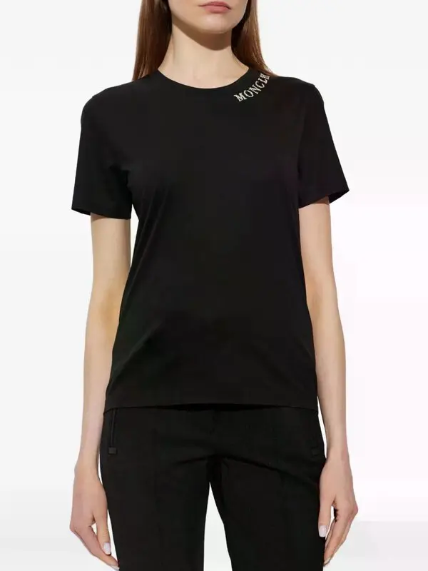 Moncler Embroidered Logo Short-sleeve T-shirt