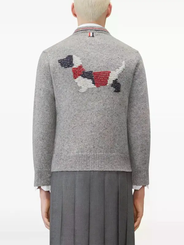 Thom Browne Hector Intarsia-knit Cardigan