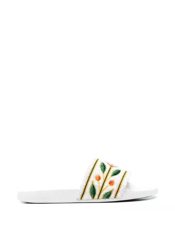 Casablanca Logo Embroidered Sandals