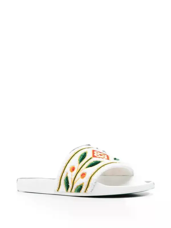 Casablanca Logo Embroidered Sandals