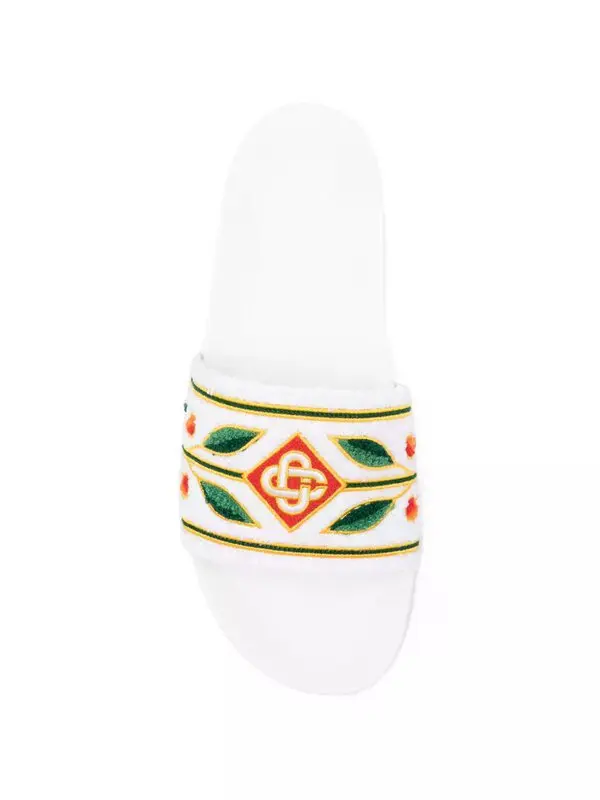 Casablanca Logo Embroidered Sandals