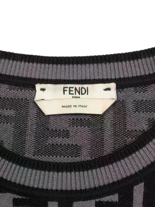 Fendi Zucca Pattern Crew Neck Sweater
