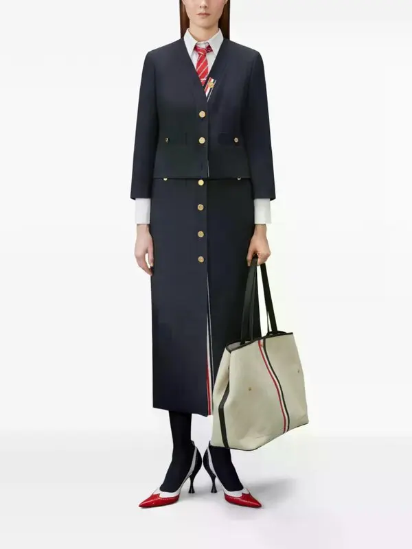 Thom Browne Hopsack Suiting Cardigan