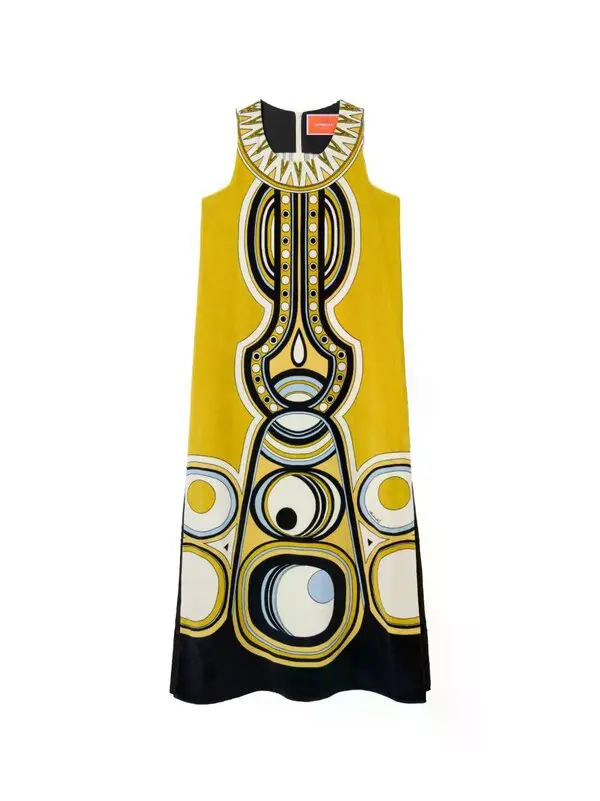La DoubleJ Totem Placed Maxi Dress