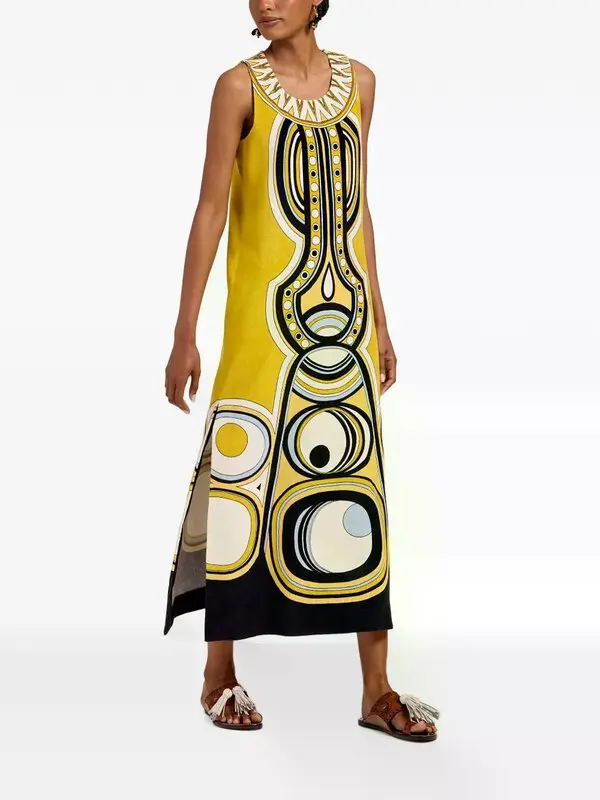 La DoubleJ Totem Placed Maxi Dress