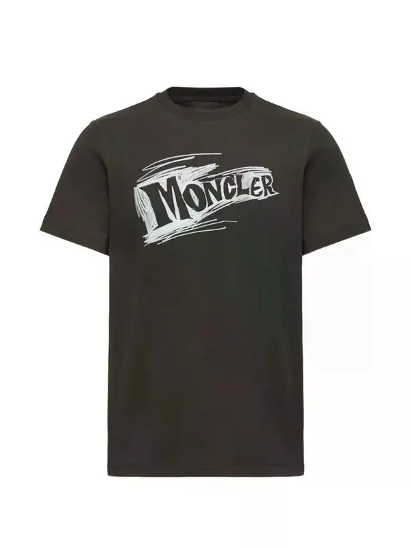 Moncler Sketch Logo Cotton T-shirt