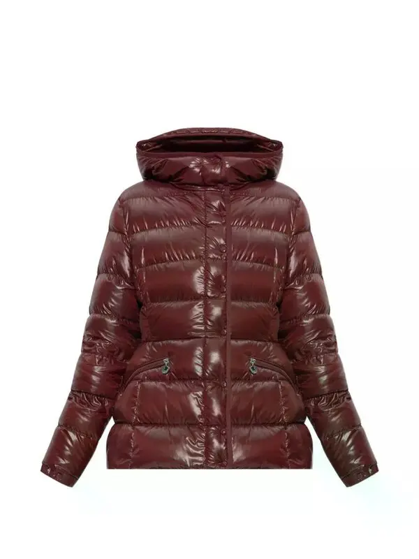 Moncler Barante Hooded Quilted Jacket - Red