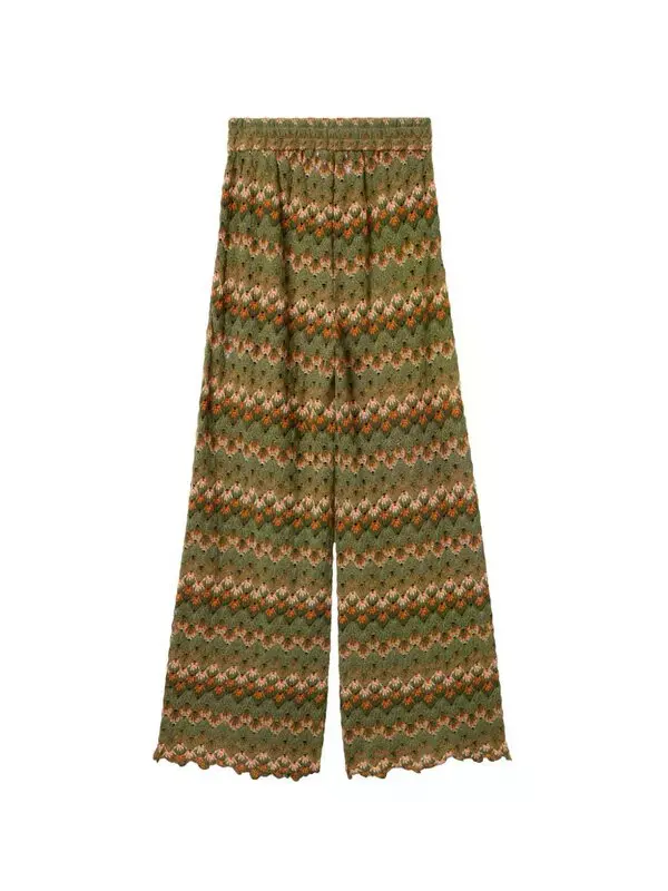 La DoubleJ Cotton Raschel Knit Palazzo Pants