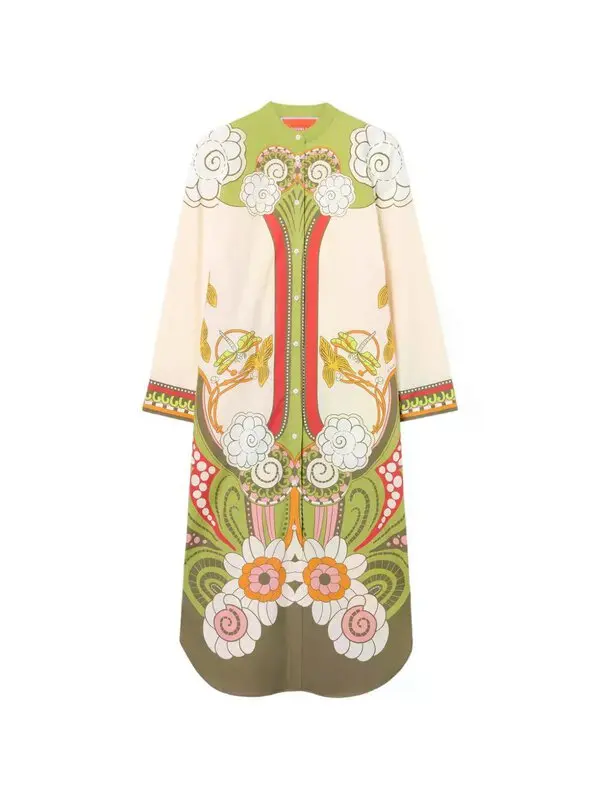 La DoubleJ Sundowner Placed Tunic Ambrosia Motif - Neutrals