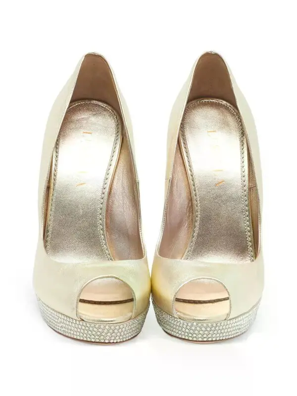 LE SILLA Crystal-embellished Platform Pumps