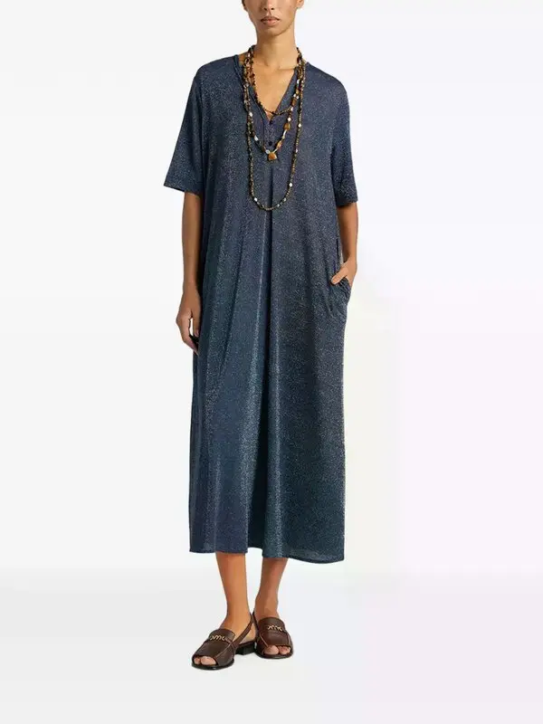 Momoni Penelope Midi Dress - Blue