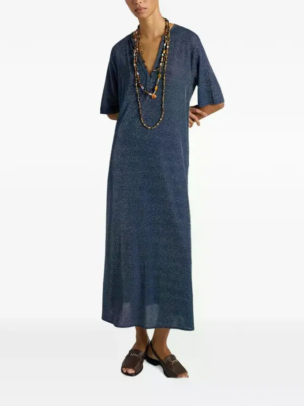 Momoni Penelope Tunic Midi Dress - Blue