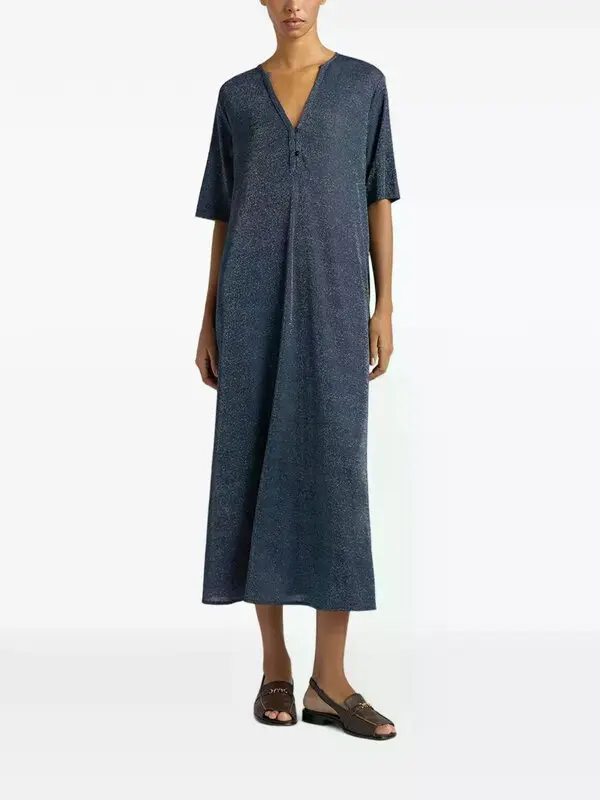 Momoni Penelope Tunic Midi Dress - Blue