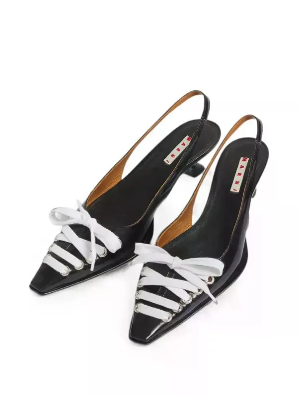 Marni Leather Kat Slingback Pumps