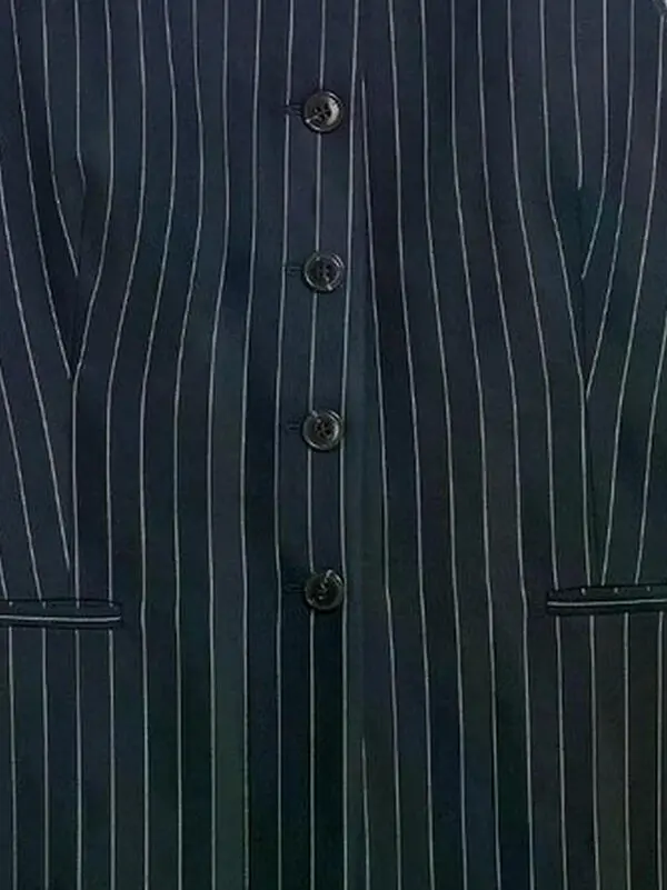 ARMEDANGELS Striped Sleeveless Buttoned Waistcoat