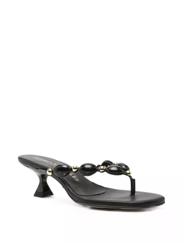 PEDRO MIRALLES Embellished Thong-strap Heeled Sandals