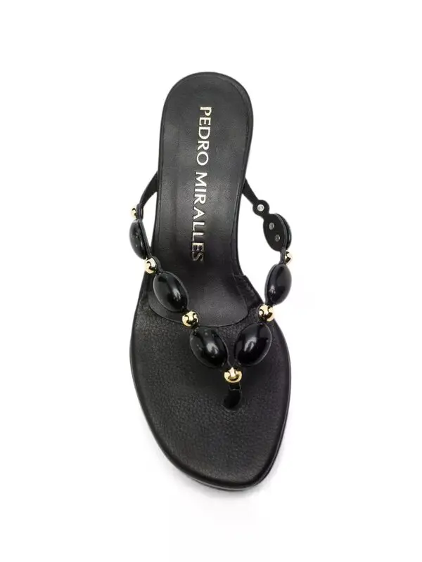 PEDRO MIRALLES Embellished Thong-strap Heeled Sandals