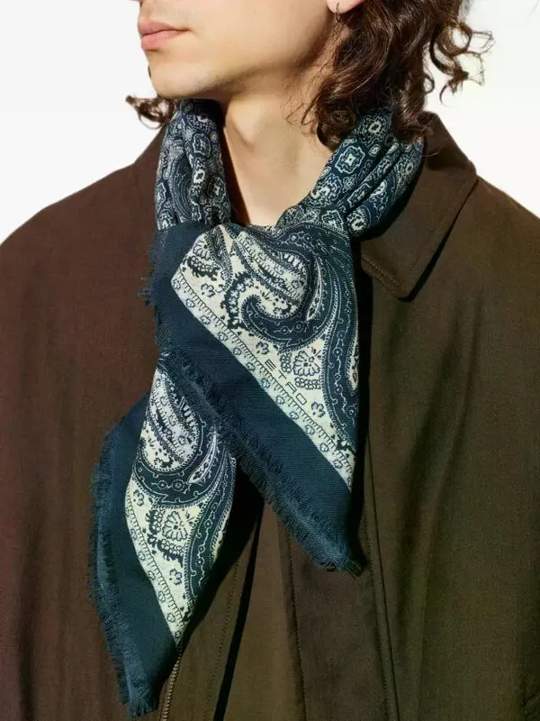 Etro Paisley-print Frayed Scarf