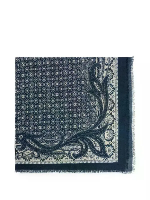 Etro Paisley-print Frayed Scarf