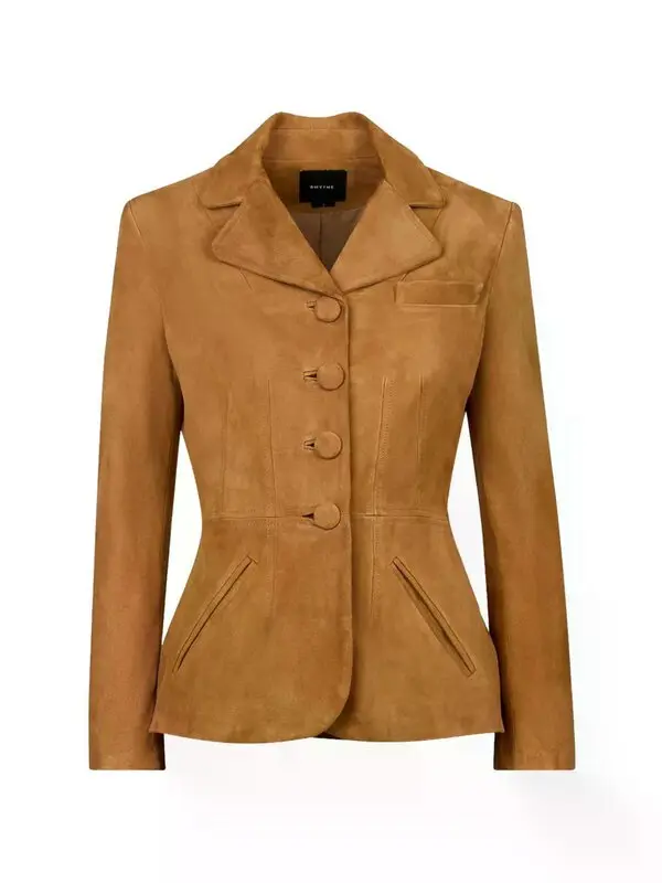 Smythe Shrunken Button-up Blazer - Brown