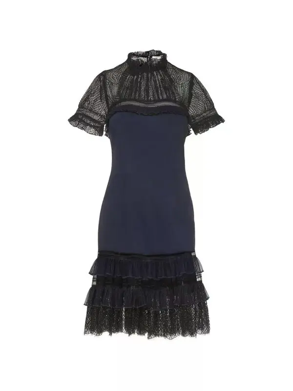 Simkhai Short-sleeve Tulle-layered Mini Dress