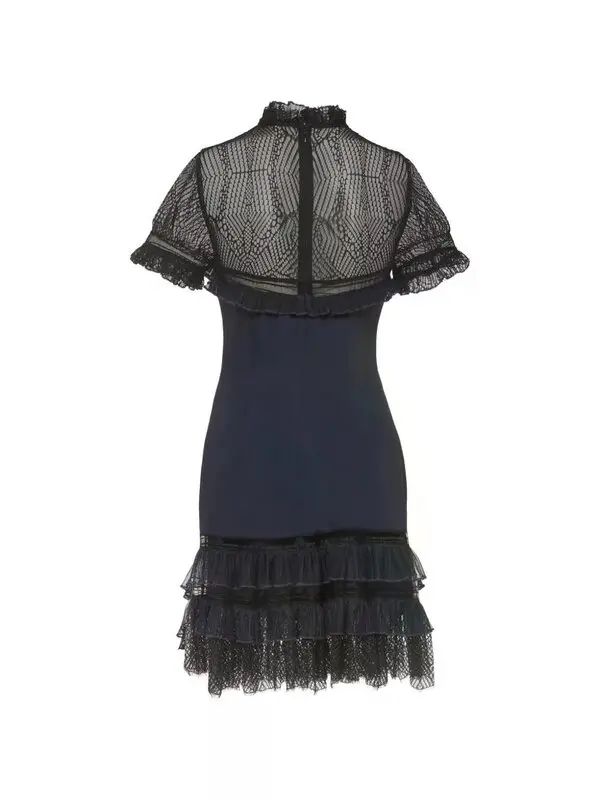Simkhai Short-sleeve Tulle-layered Mini Dress
