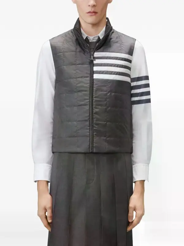 Thom Browne 4-bar Ripstop Vest - Grey