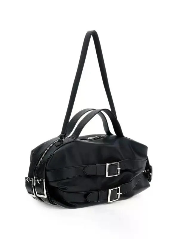 Simone Rocha Biker Buckled Leather Shoulder Bag - Black