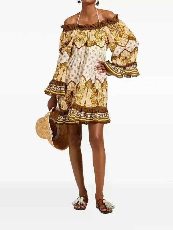 La DoubleJ Boho Placed Mini Dress